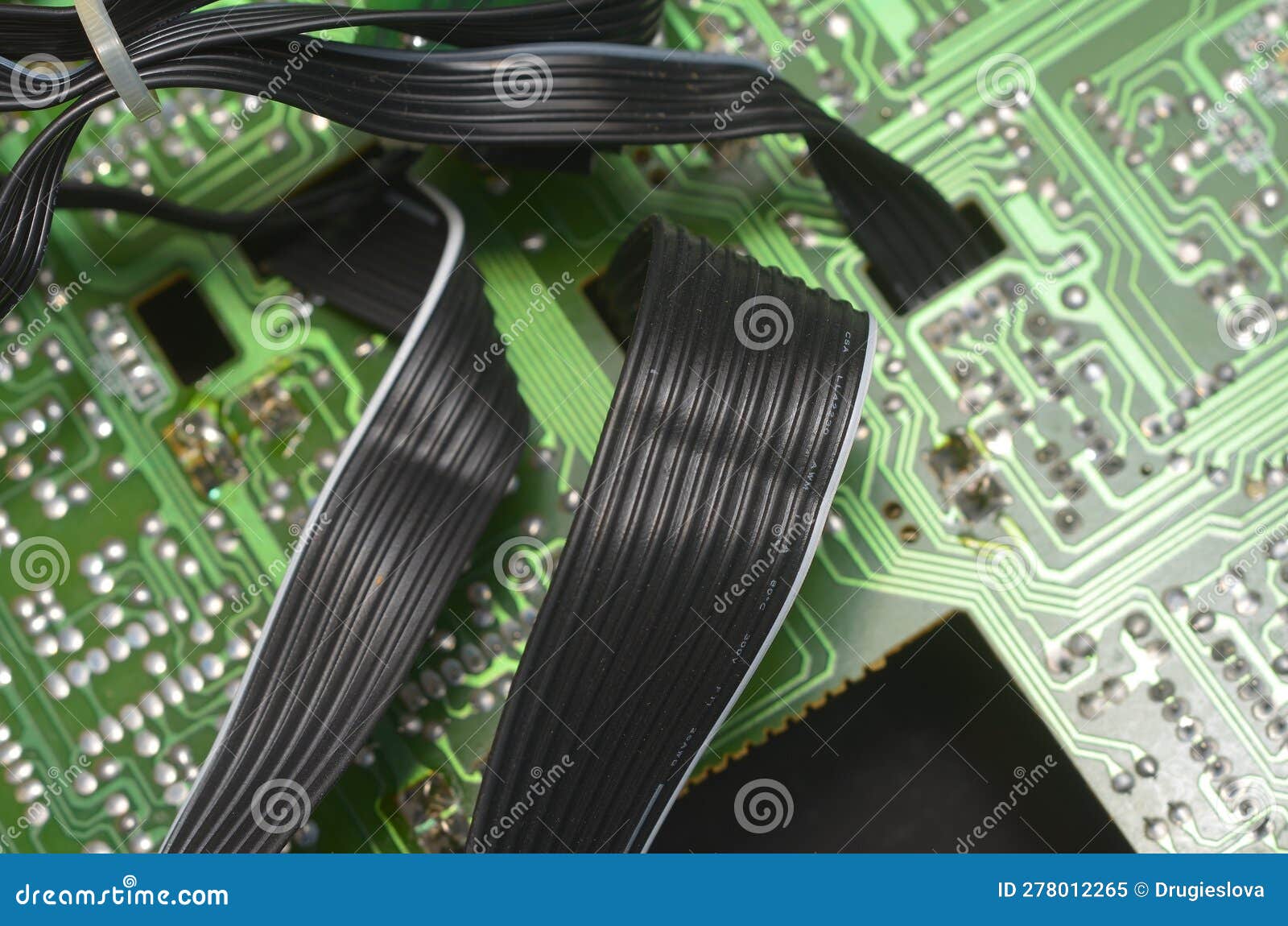 Electronic Components Close-up of Circuit Board Details Stock Image ...
