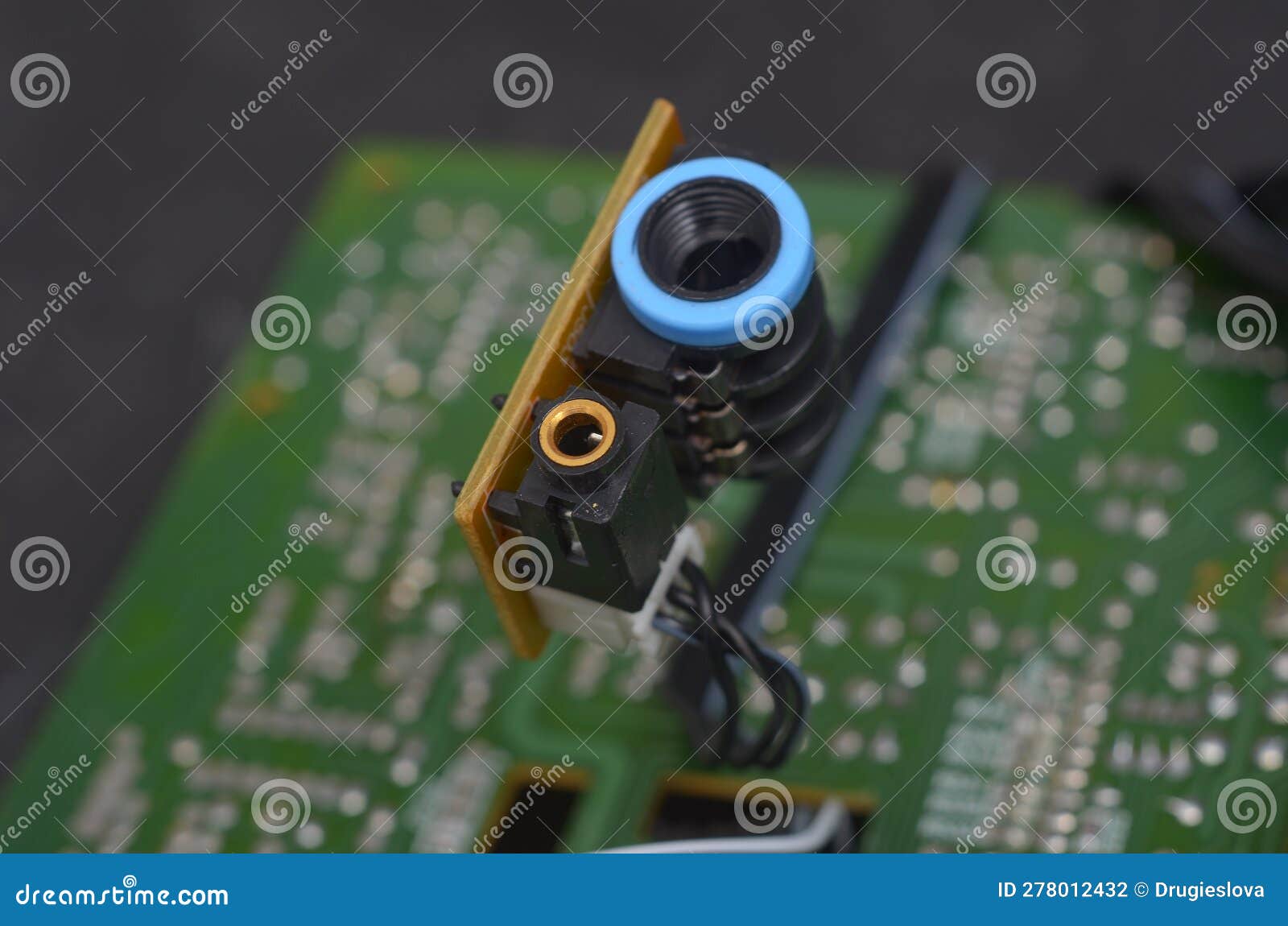 Electronic Components Close-up of Circuit Board Details Stock Photo ...