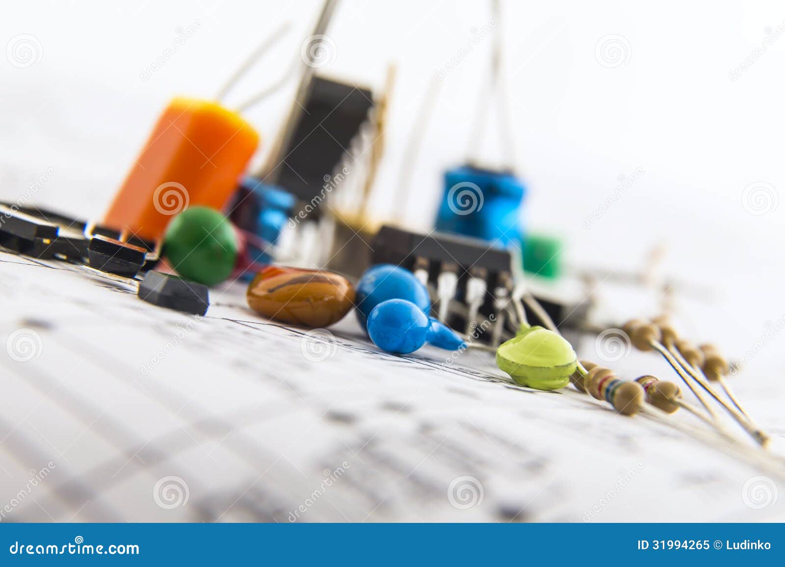 Electronic Components for Control Circuit According To the Scheme Stock ...