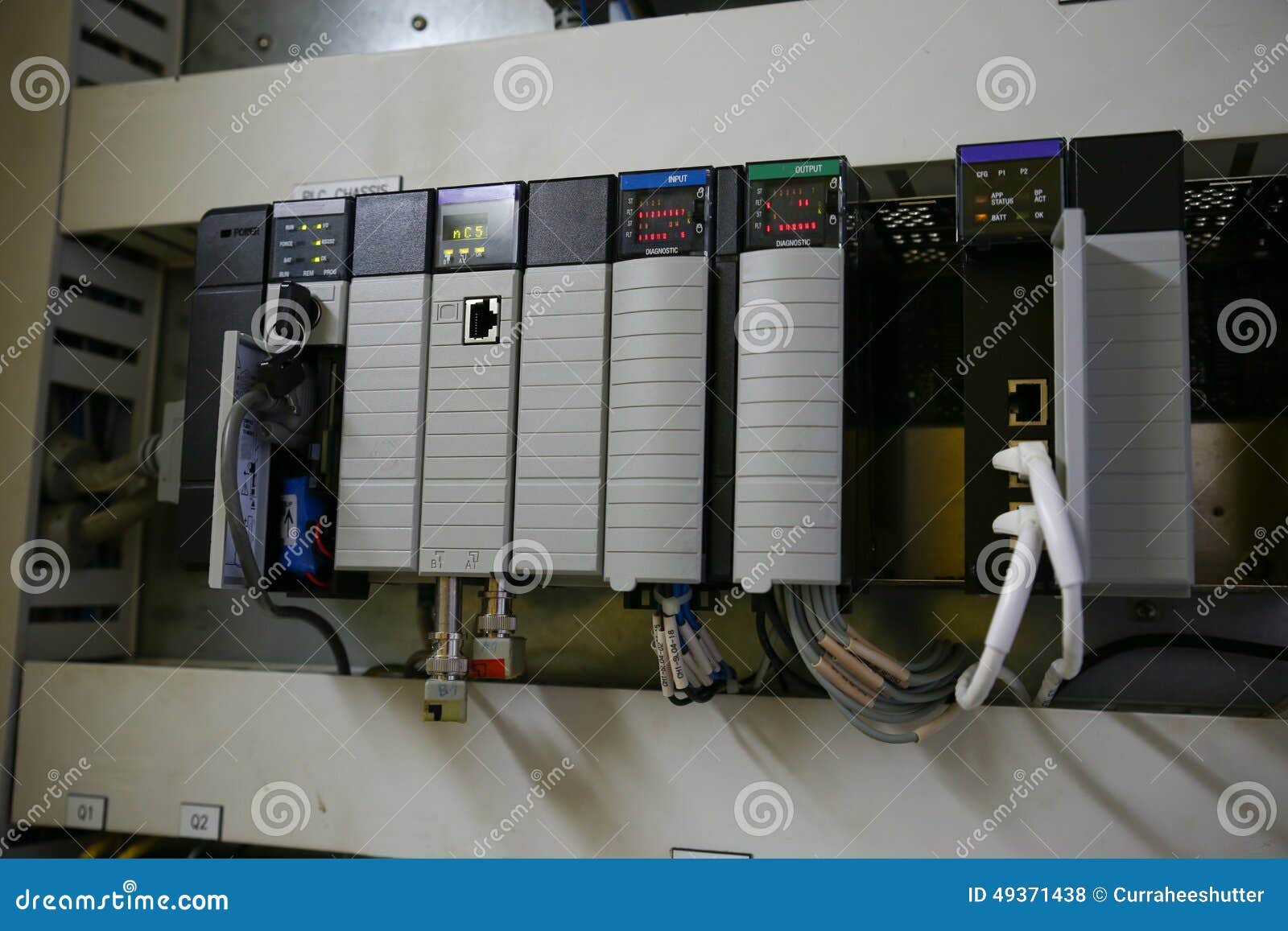 Electronic Components in Control System. the Circuit of Control System ...