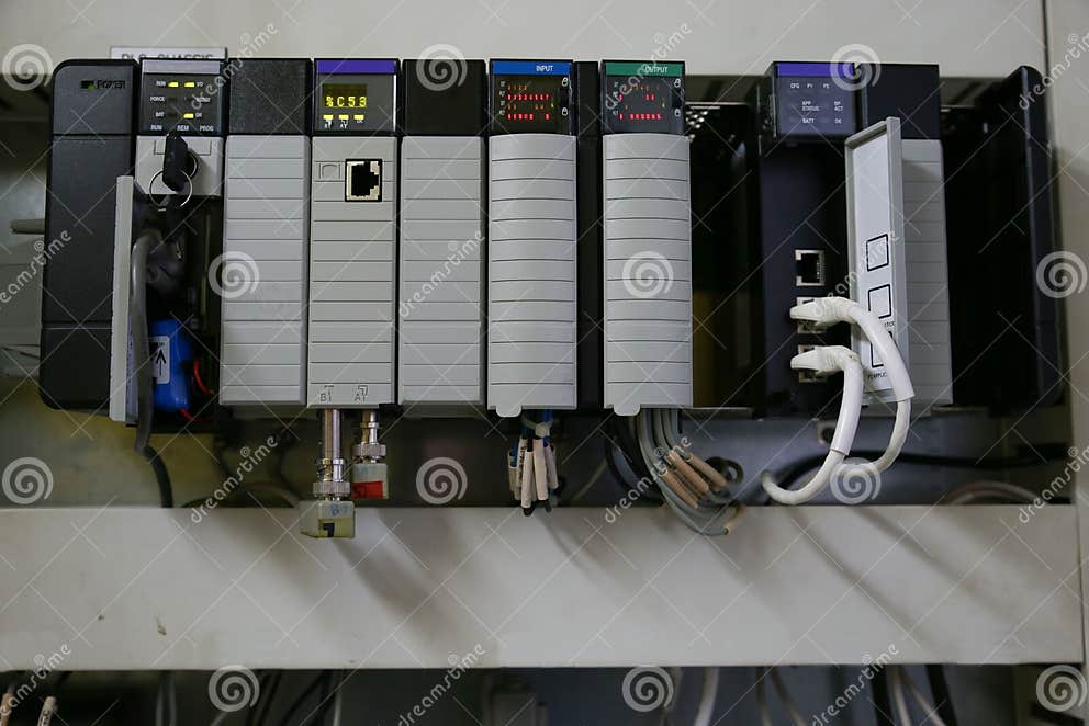 Electronic Components in Control System. the Circuit of Control System ...