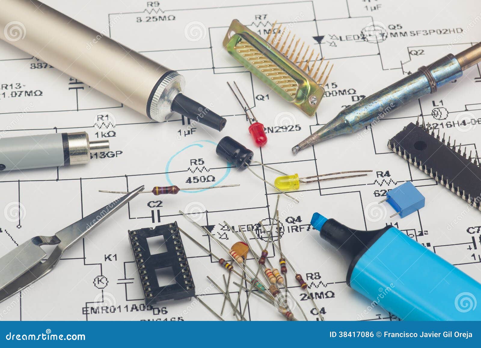Electronic components stock photo. Image of chip, expenditure - 38417086