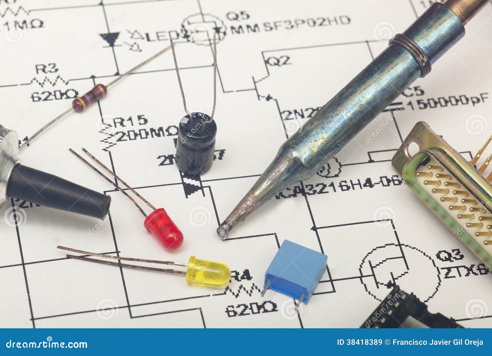 Electronic components stock image. Image of chip, integrated - 38418389