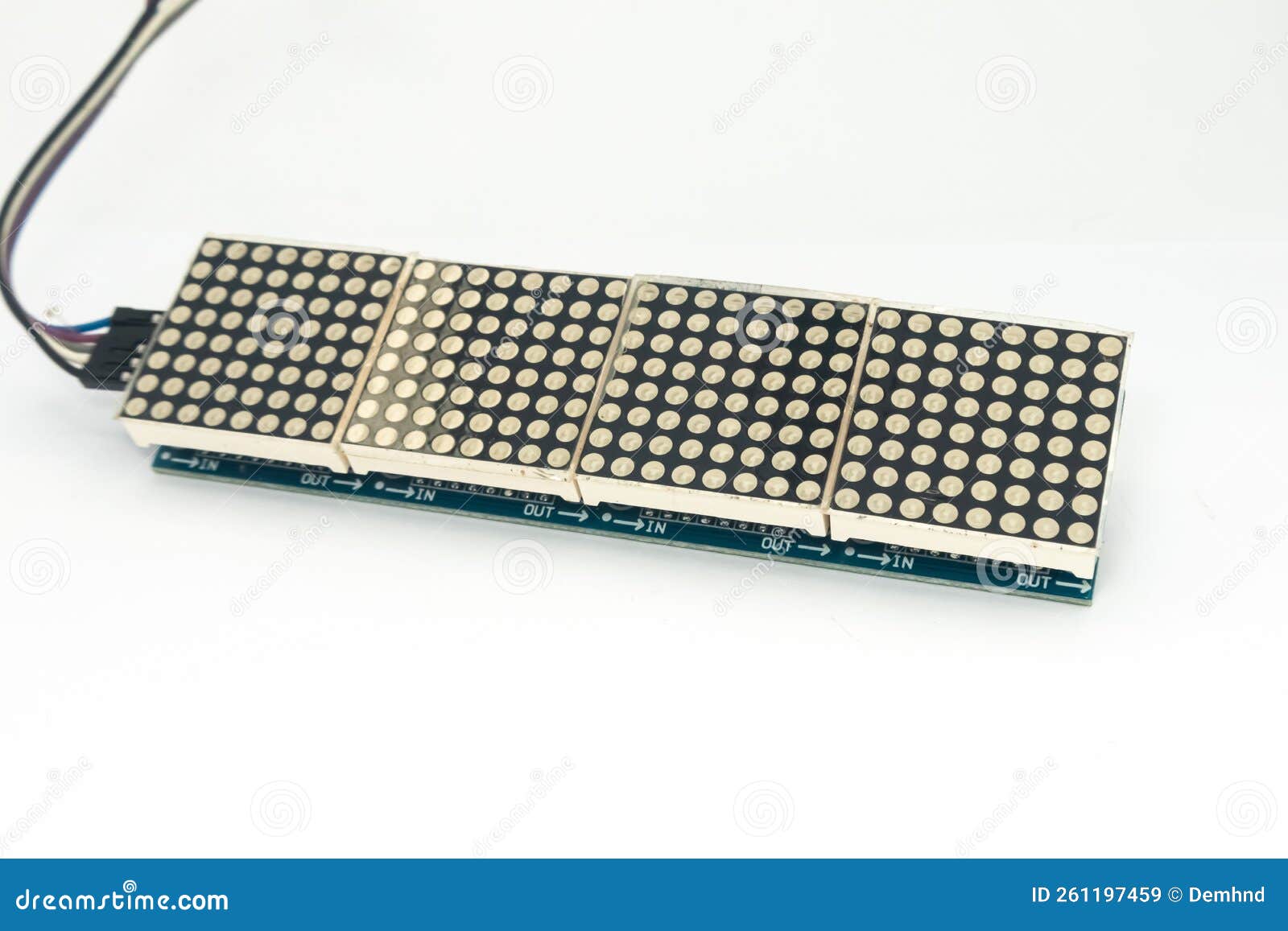 Electronic Components 8x8 Dot Matrix Led Isolated on White. Electronic ...