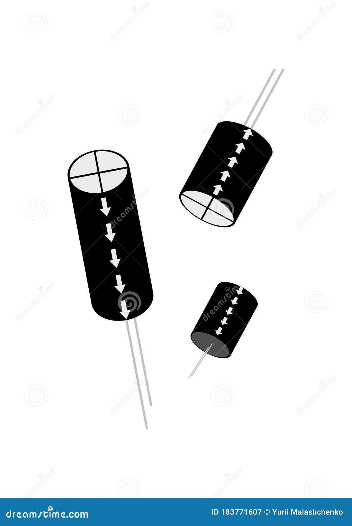 Electrolytic Capacitor Diagram And Text Information Pattern. Cartoon ... Electrolytic Capacitor Diagram And Text Information Pattern. Cartoon ...