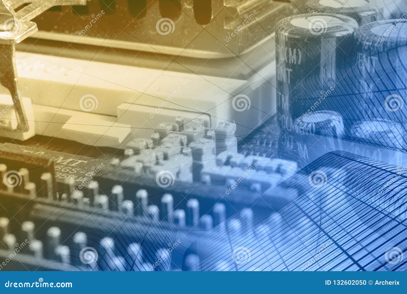 Electronic components stock illustration. Illustration of electronic ...