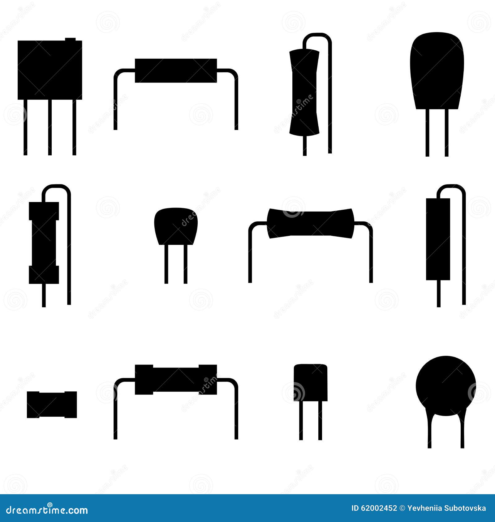 Pc Components Icons. Processor Ssd Cpu Power Adapter Ram Memory And Hdd ...