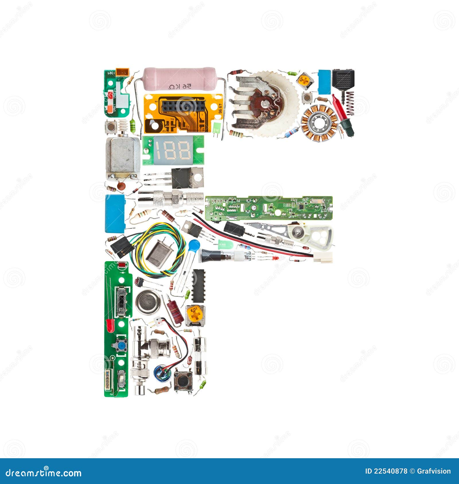 Electronic Components Letter Stock Illustration - Illustration of ...