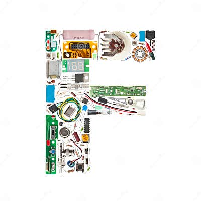 Electronic Components Letter Stock Illustration - Illustration of ...