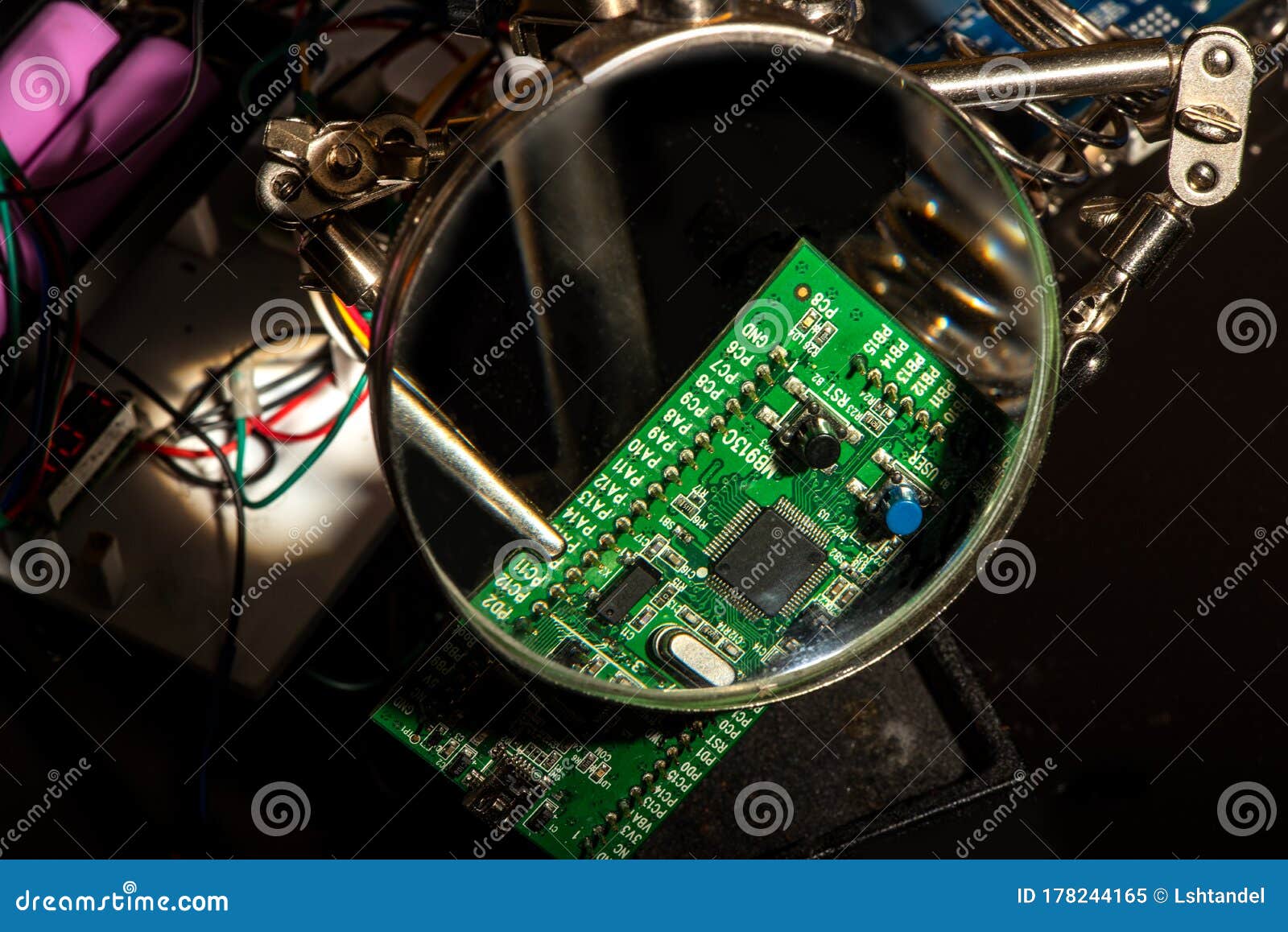 Electronic Components and Microcircuits - Assembly Stock Image - Image ...