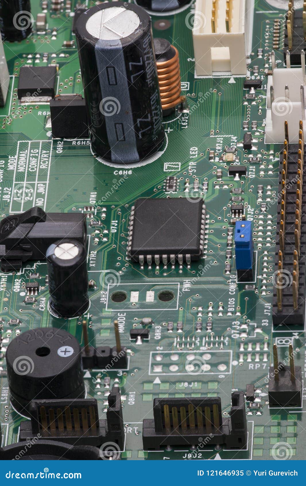 Electronic Components are Mounted on the Device Board Stock Image ...