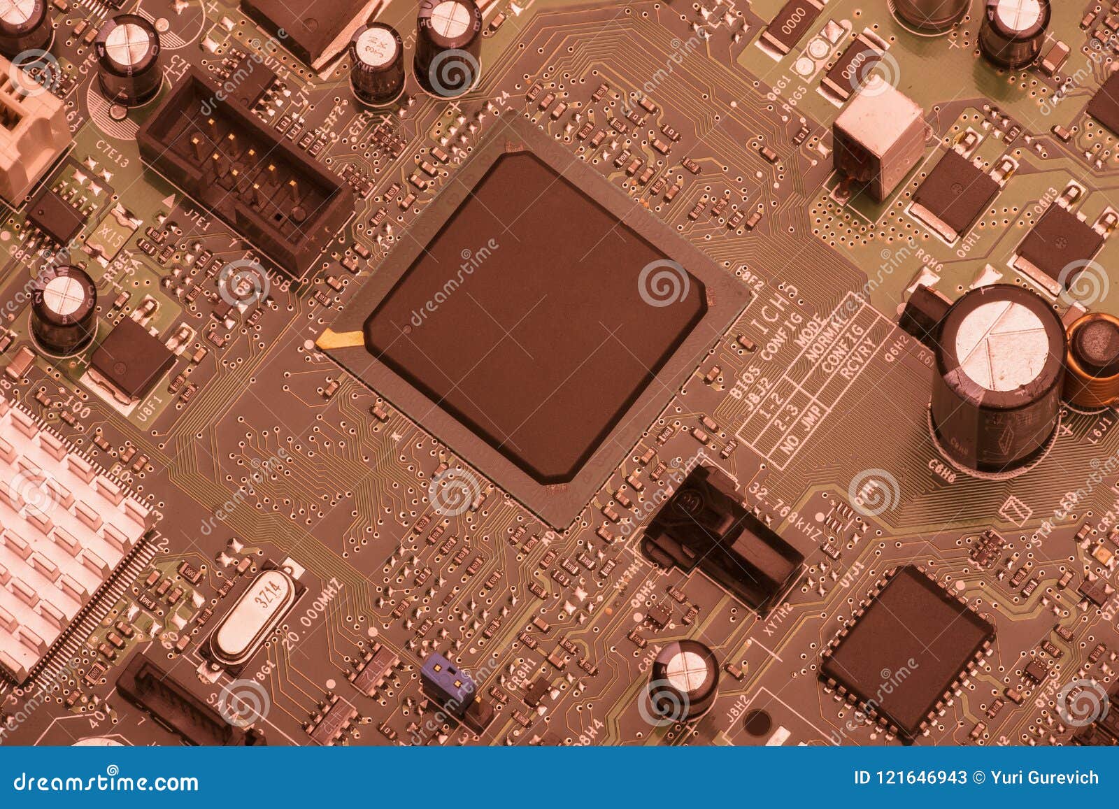 Electronic Components are Mounted on the Device Board Stock Image ...
