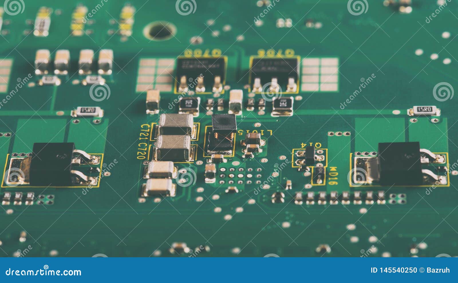 Electronic Components on the PCB Stock Photo - Image of information ...