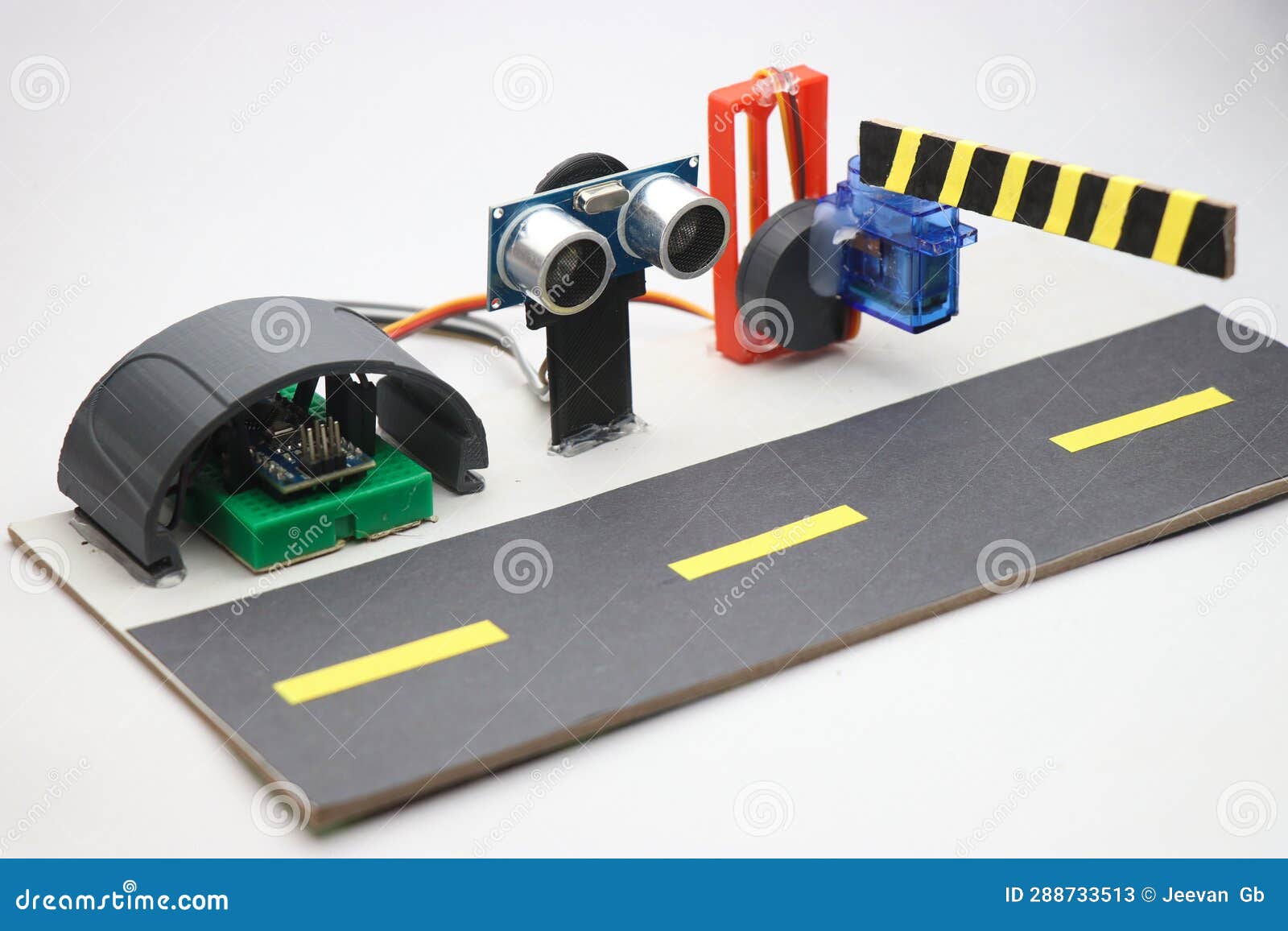 Electronic Components With Programmable Micro Controller Are Connected With Breadboard And