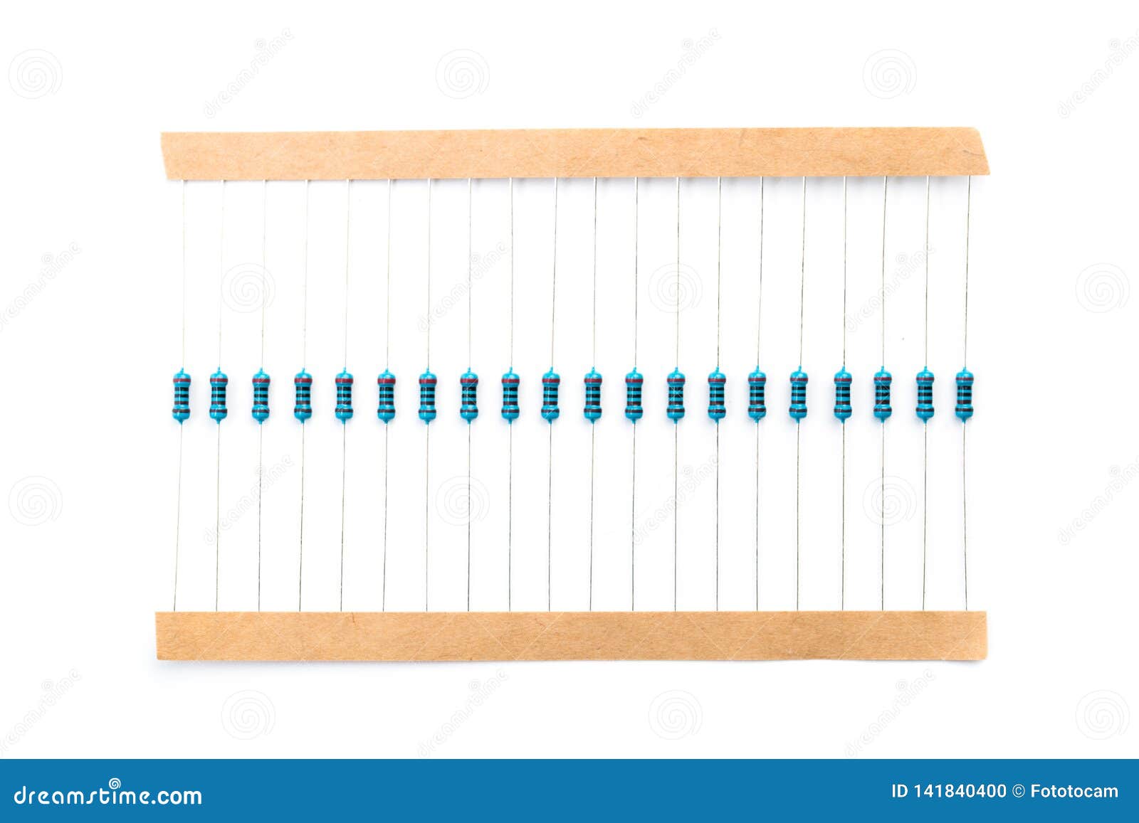 Electronic Components: Resistors on Paper Tape - Image Stock Photo ...