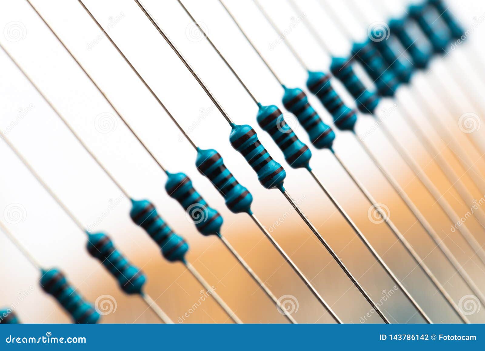 Electronic Components: Resistors on Paper Tape - Image Stock Photo ...