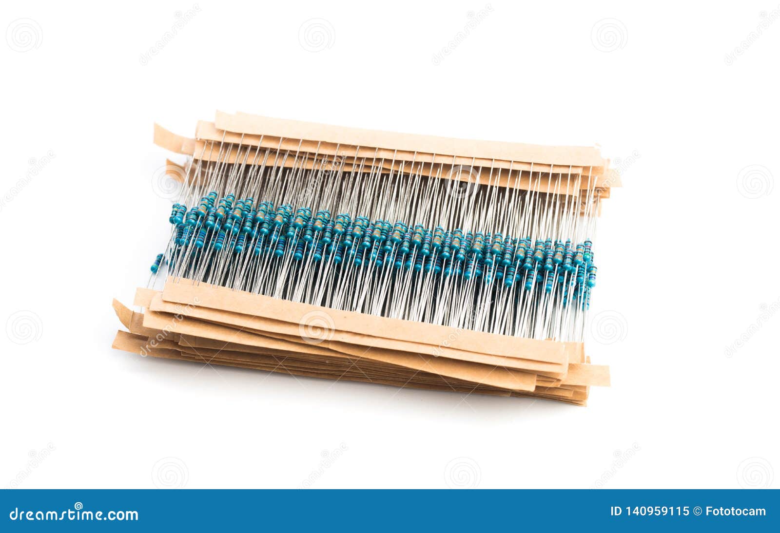Electronic Components: Resistors on Paper Tape Isolated on White ...