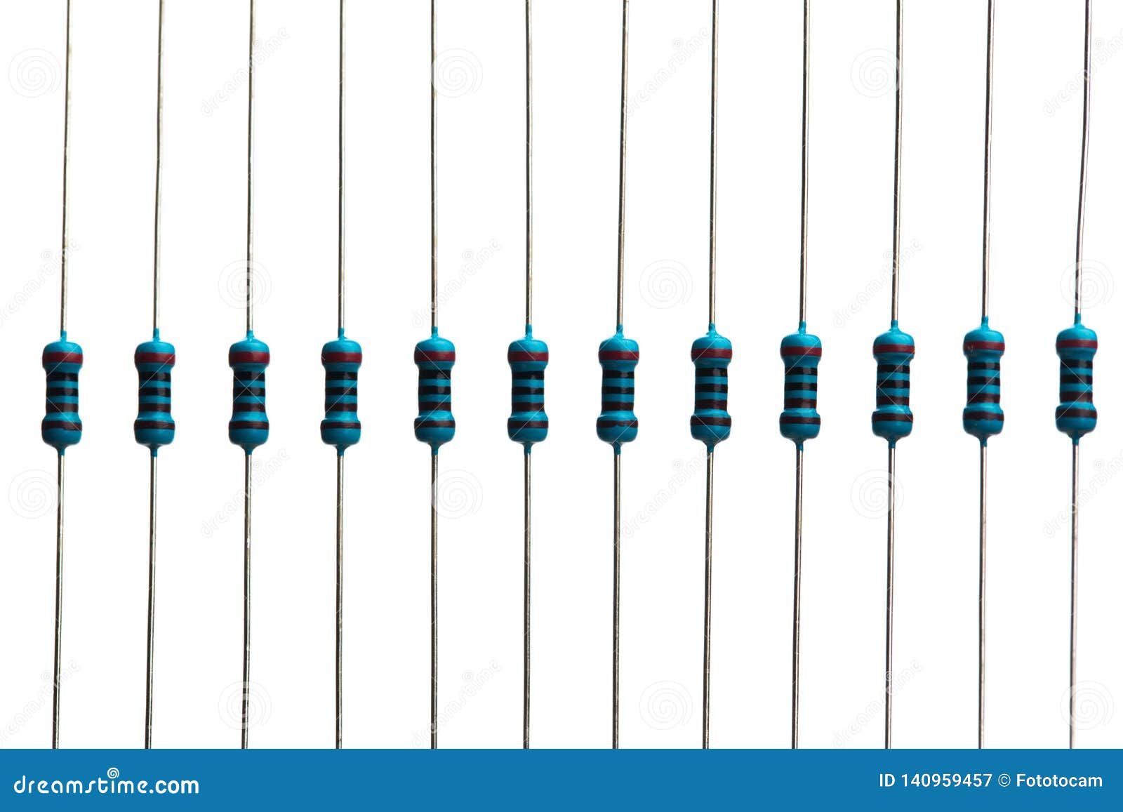 Electronic Components: Resistors on Paper Tape Isolated on White ...