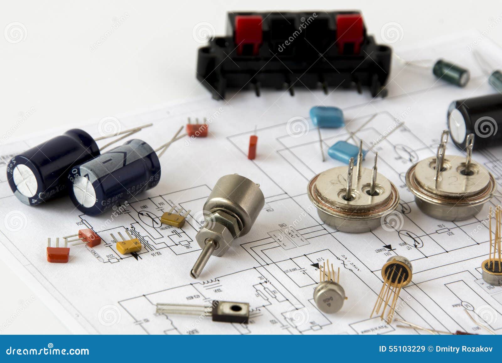 Electronic components stock image. Image of microschemes - 55103229