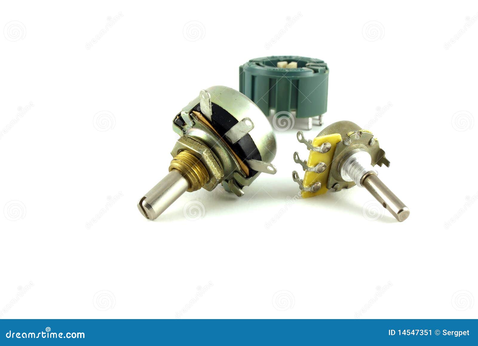 Electronic Components - Variable Resistors Stock Image - Image of ...