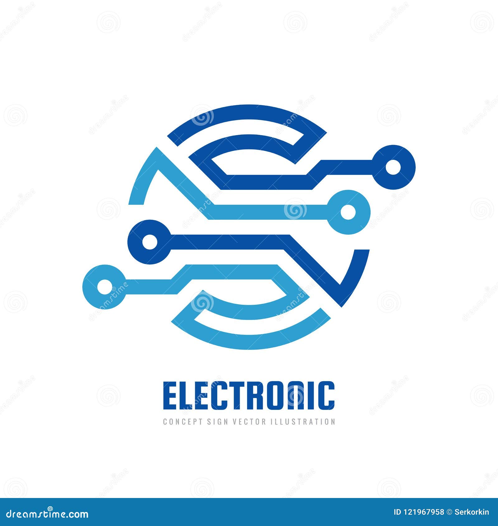 Electronic Computer Chip - Concept Business Logo Template Vector ...