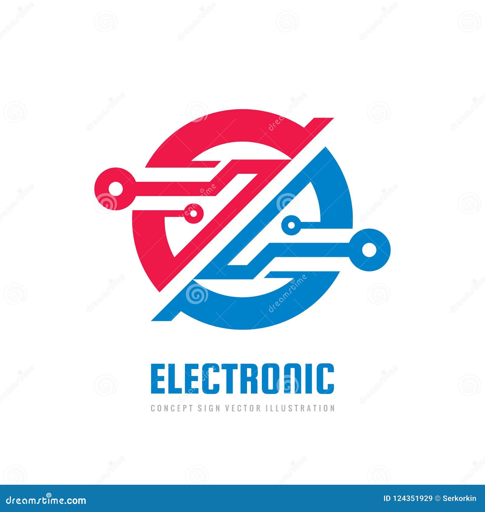 Electronic Computer Chip - Concept Business Logo Template Vector ...