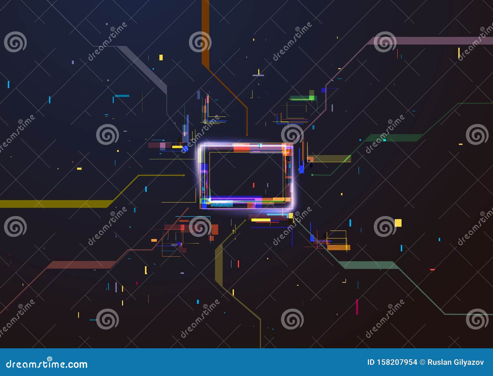 Electronic Computer Hardware Technology. Template Design Stock Vector ...