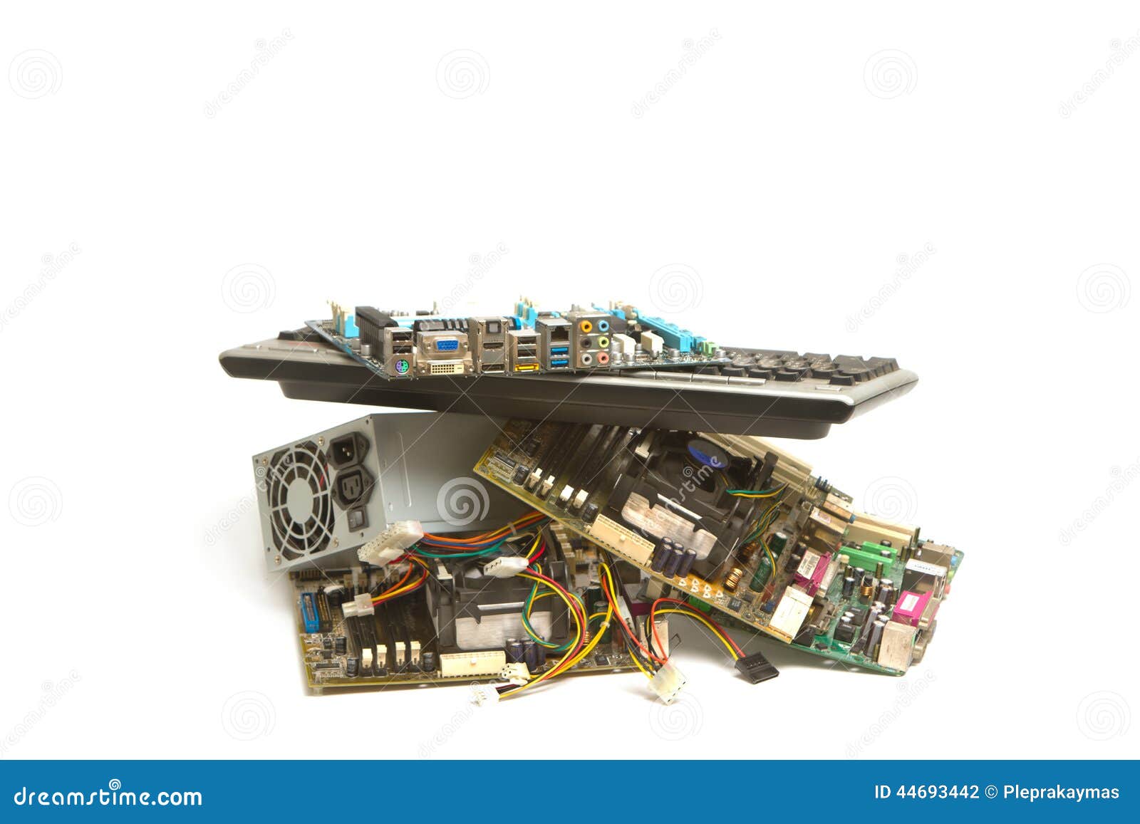 Electronic and Computer Parts Waste Stock Photo - Image of parts ...