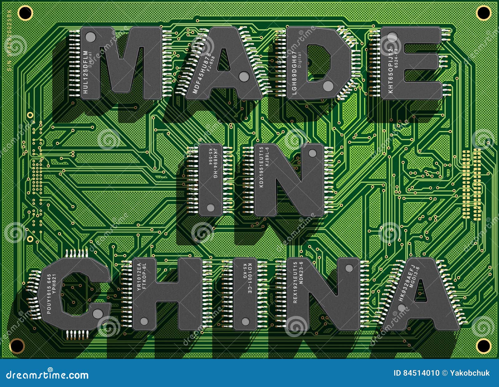 Electronic concept stock illustration. Illustration of microcircuit ...