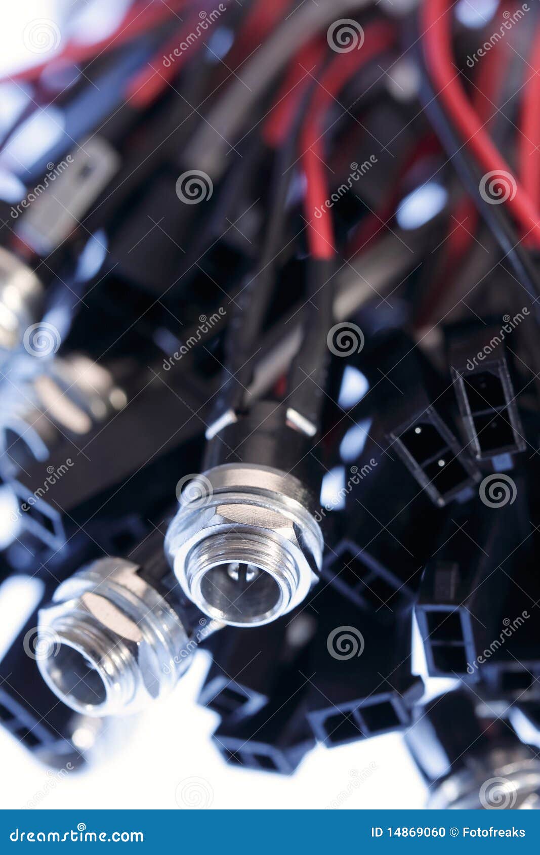Electronic Connectors and Cable Stock Photo - Image of hazy, focus ...