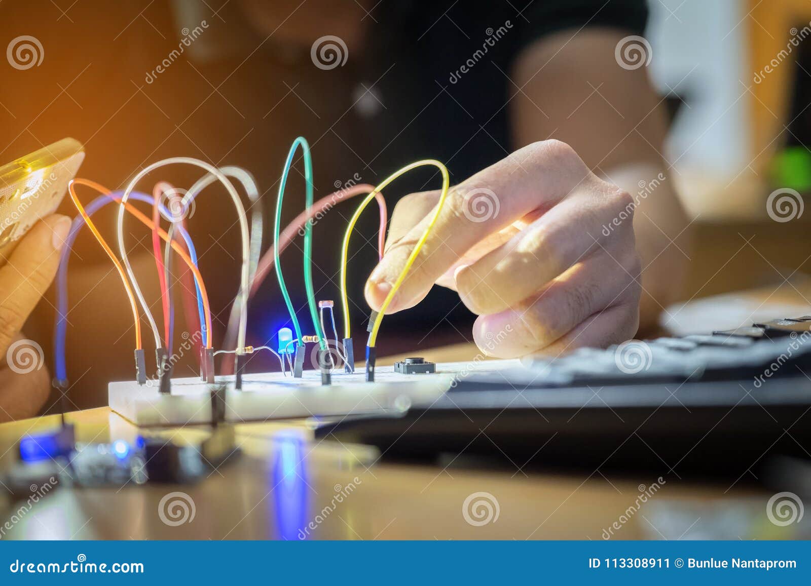 Electronic Control Kit DIY Boards Flat Layout Workshop Component Stock ...