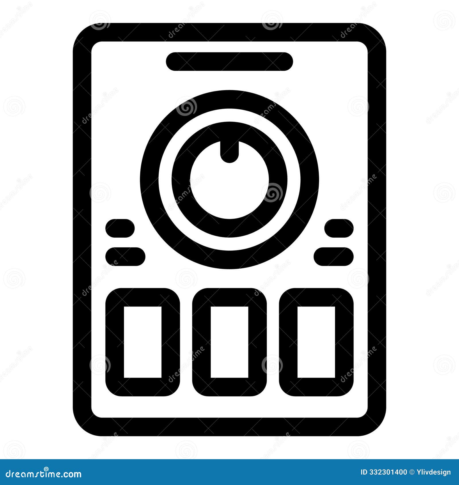 Electronic Control Panel with Buttons and Big Knob is Being Adjusted ...