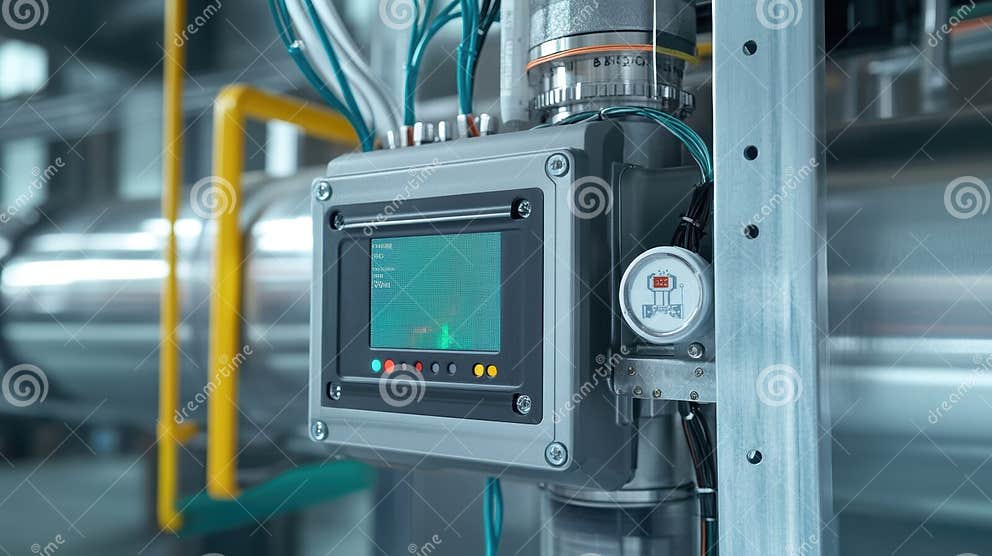 Control Panel Monitoring Industrial Processes in Modern Factory Stock ...