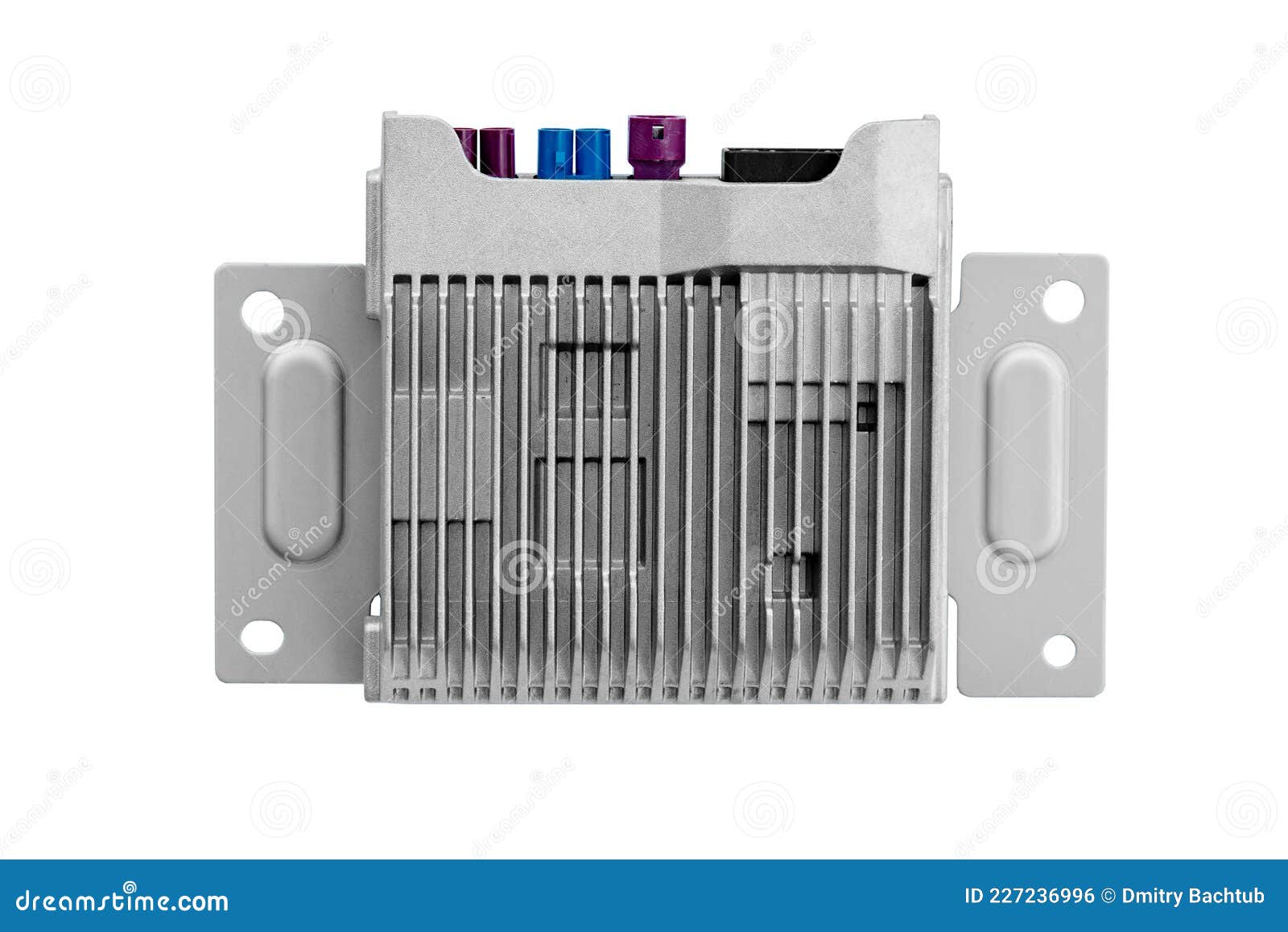 Electronic Control Unit for Car Systems on a White Background Stock ...