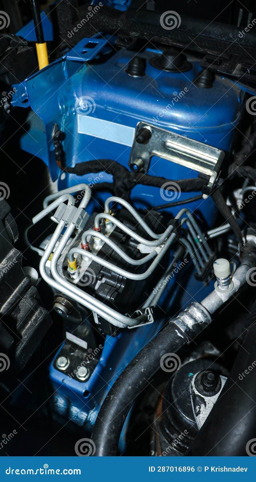 An Electronic Control Unit(ECU) with Wired Connections Stock Photo ...