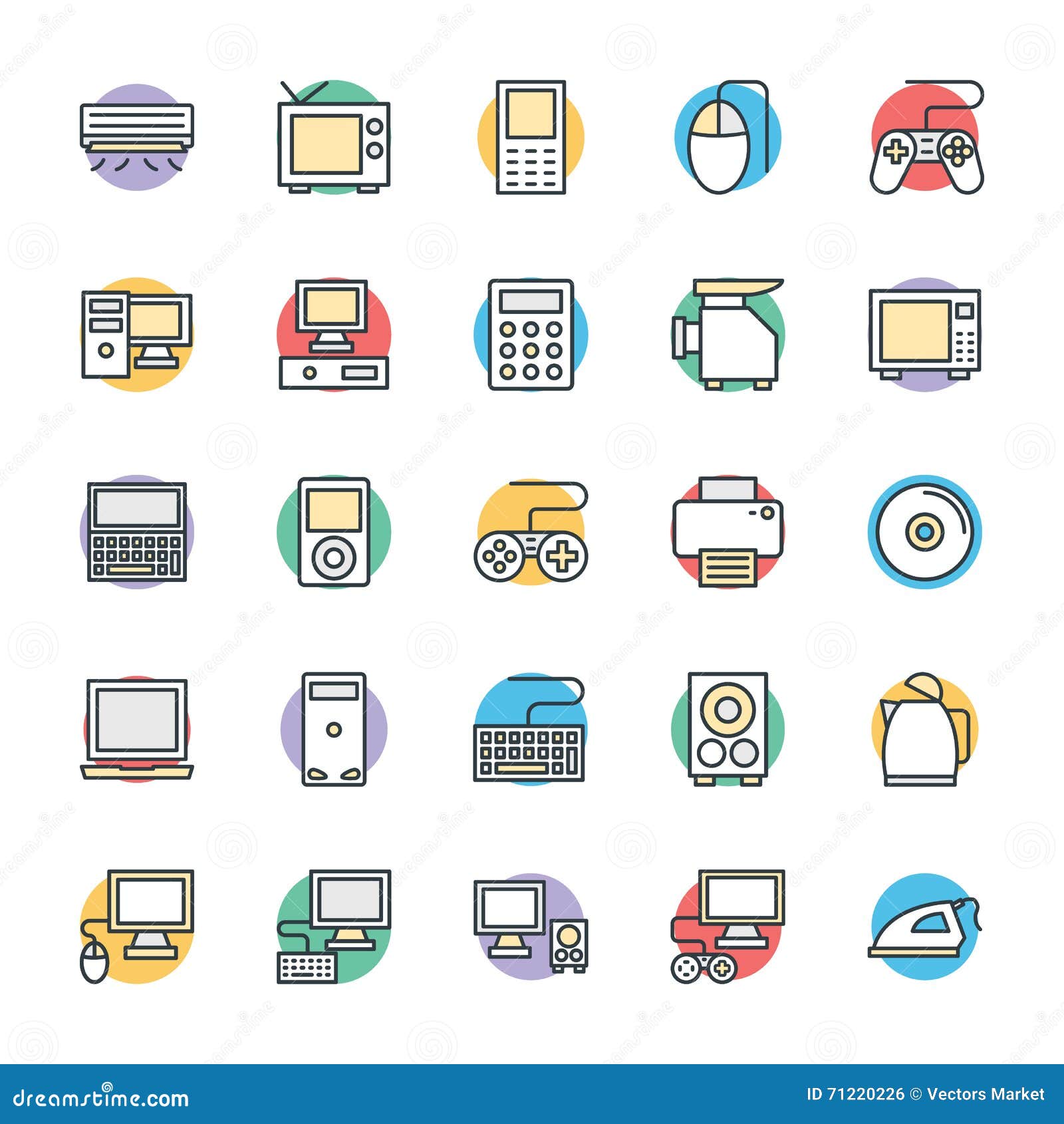 Electronic Cool Vector Icons 1 Stock Illustration - Illustration of ...