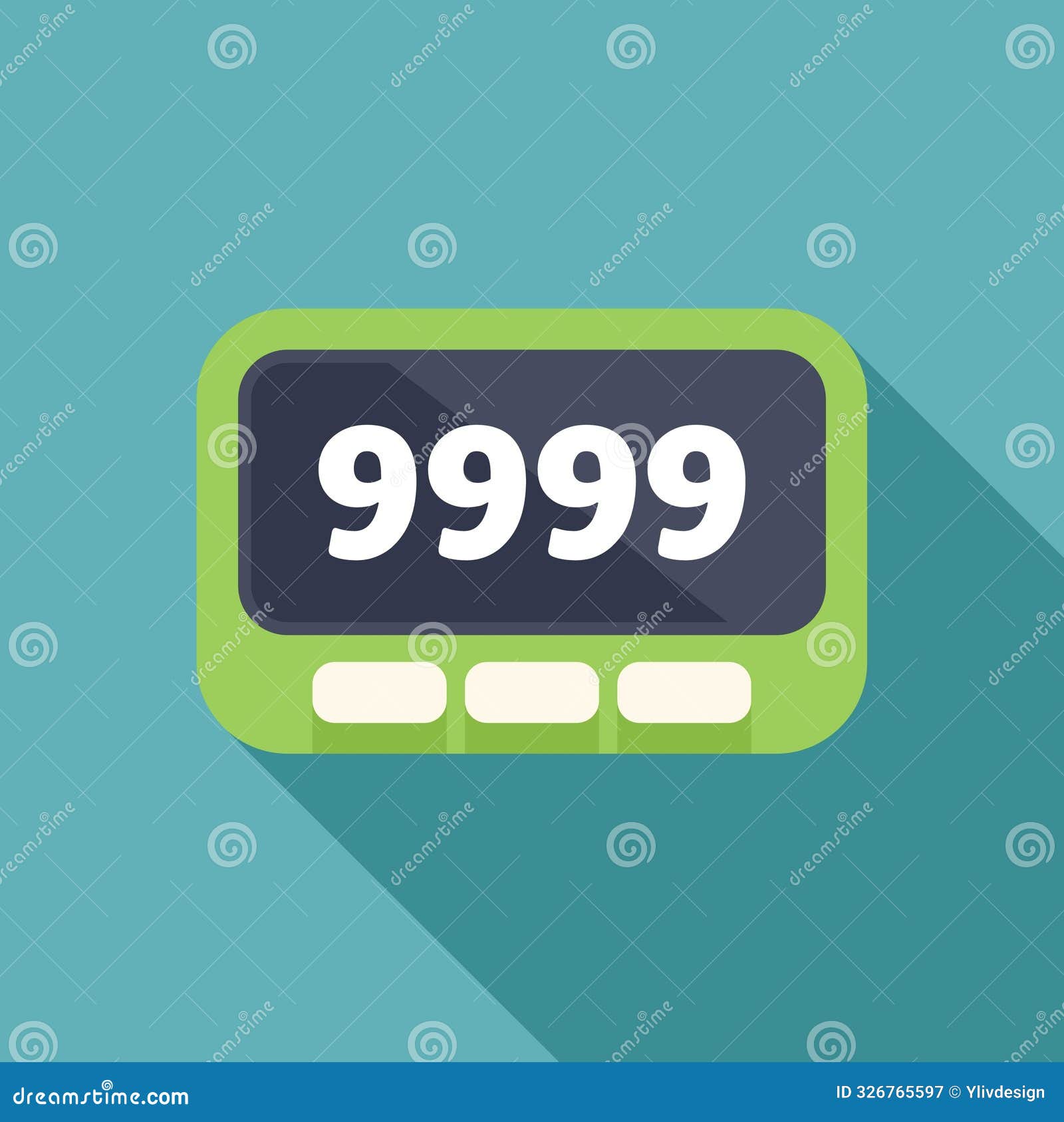 Electronic Counter Showing 9999 almost Reaching Limit Stock Vector ...