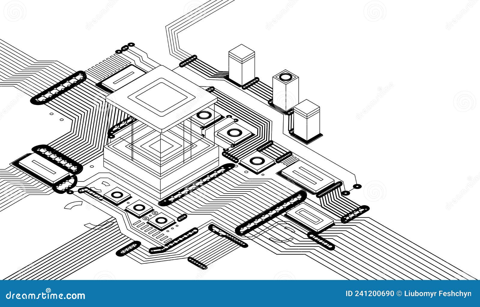 Electronic Cpu Digital Chip Monochrome. Processor and Electronic ... Electronic Cpu Digital Chip Monochrome. Processor and Electronic ...
