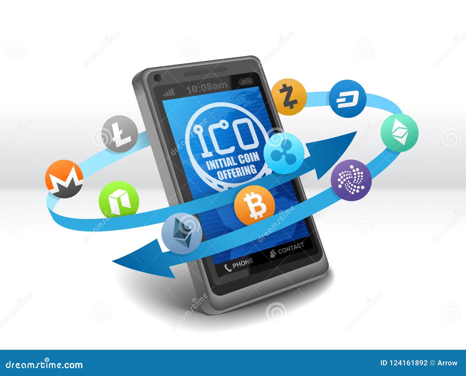Electronic Crypto Currency Initial Coin Offering ICO on Mobile ...