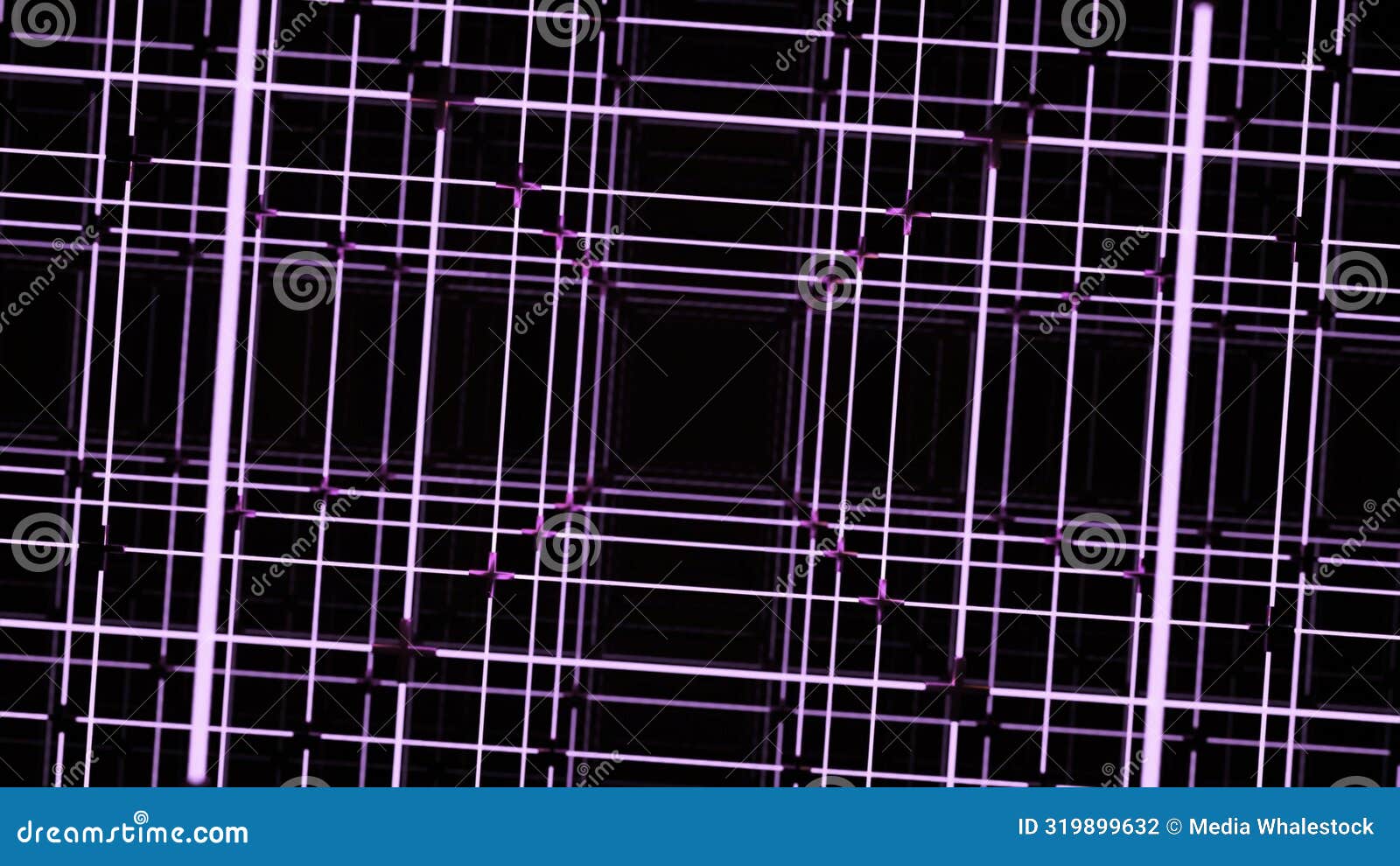 Electronic 3d Grid with Square Lines. Design. 3D Grid with Square ...