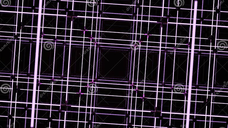Electronic 3d Grid with Square Lines. Design. 3D Grid with Square ...