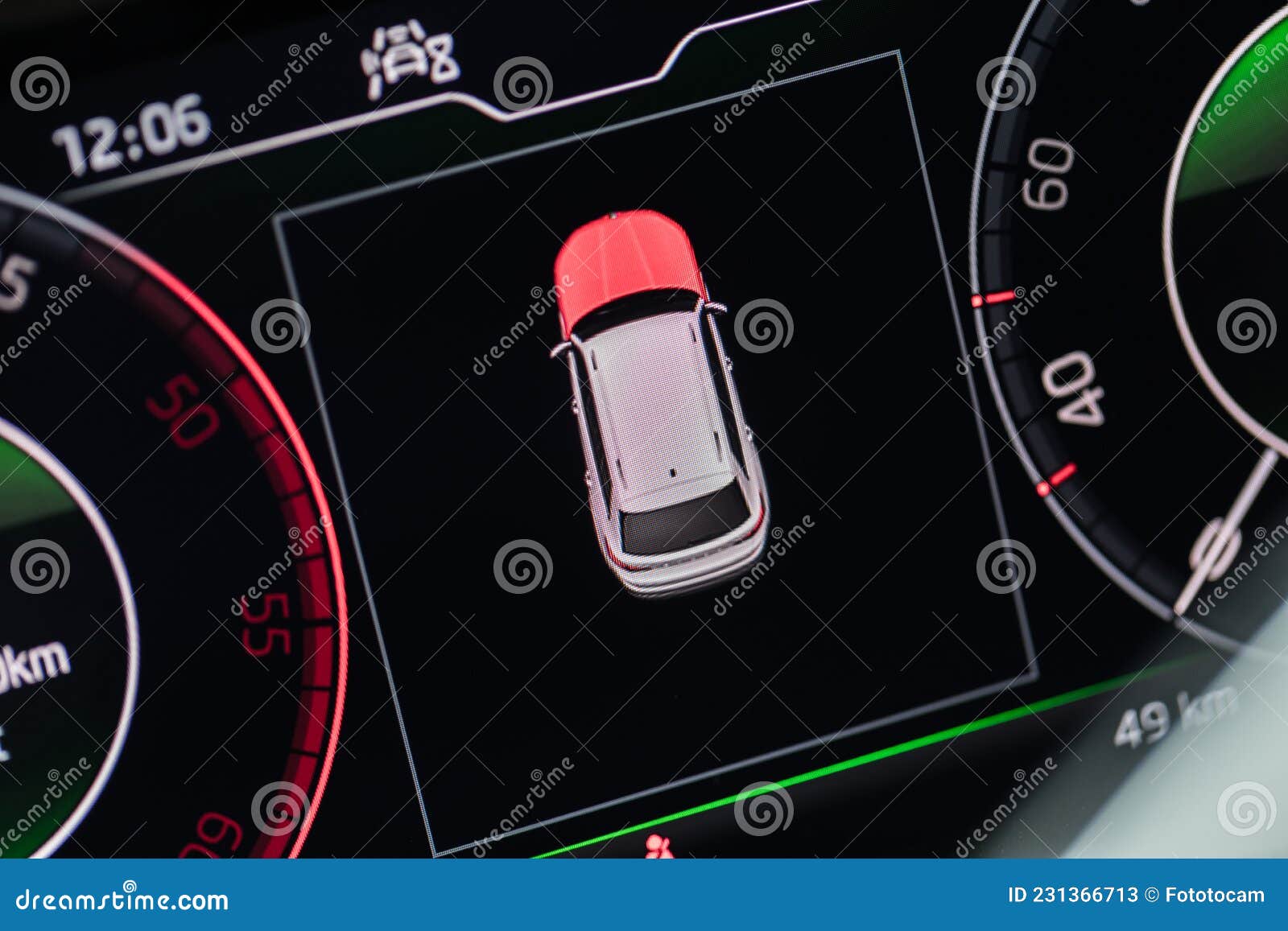 .electronic Dashboard in Car - Image Stock Image - Image of modern ...
