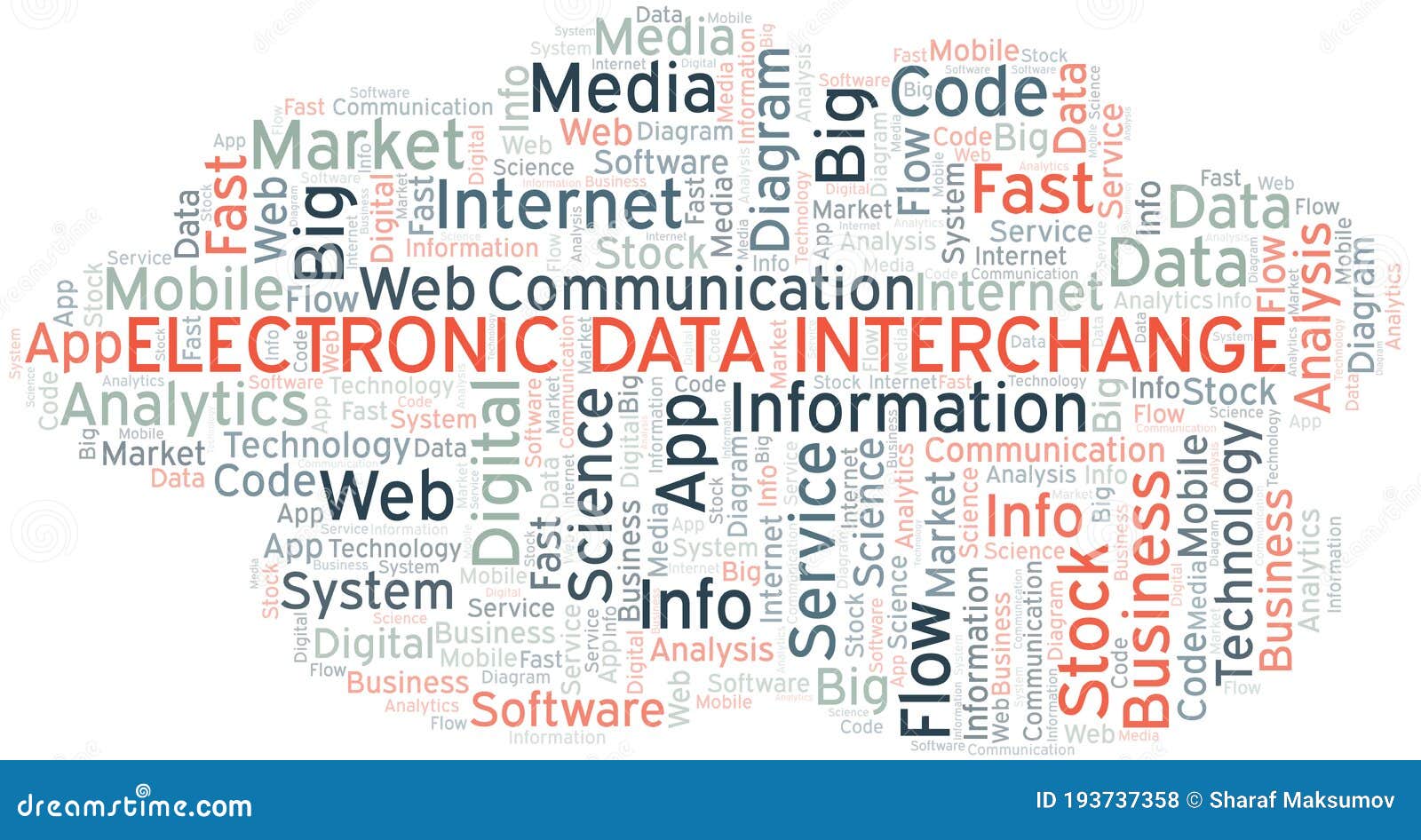 Electronic Data Interchange Vector Word Cloud, Made with Text only ...