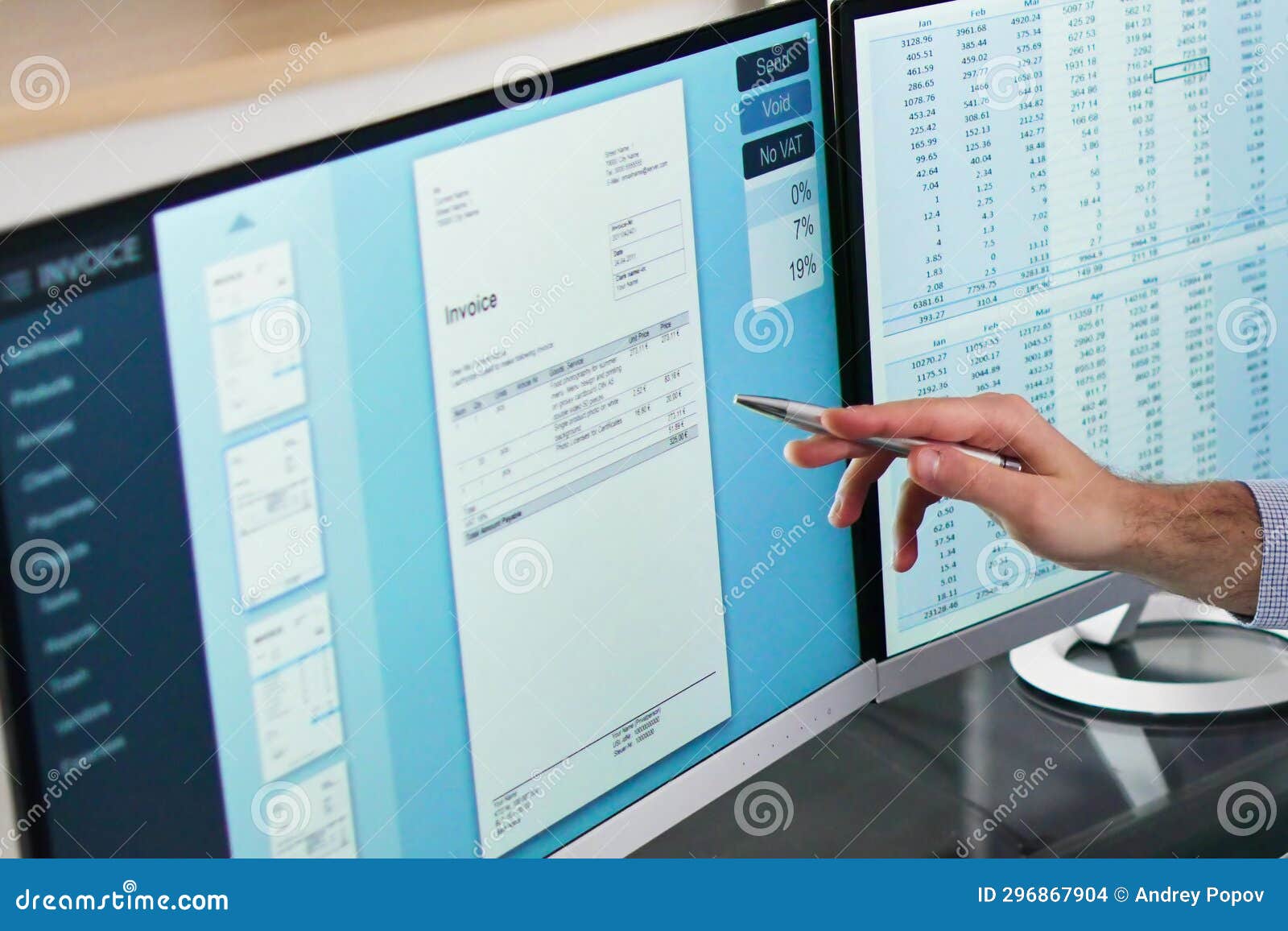 EDI Electronic Data Interchange System Visualization On Virtual Screen ...