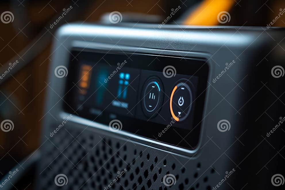 Electronic Device Control Panel Featuring Illuminated Settings and ...