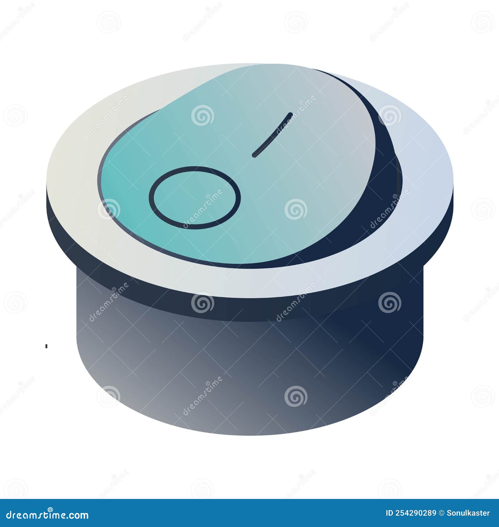 On and Off Button of Electronic Device, Vector Stock Vector ...
