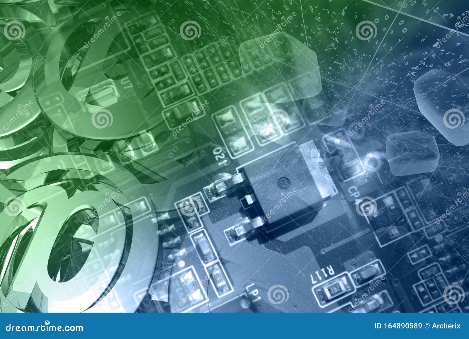 Electronic Device, Mail Signs and Digits Stock Image - Image of digital ...