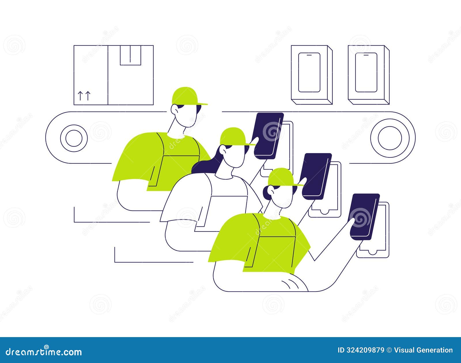 Electronic Device Packaging Abstract Concept Vector Illustration. Stock ...