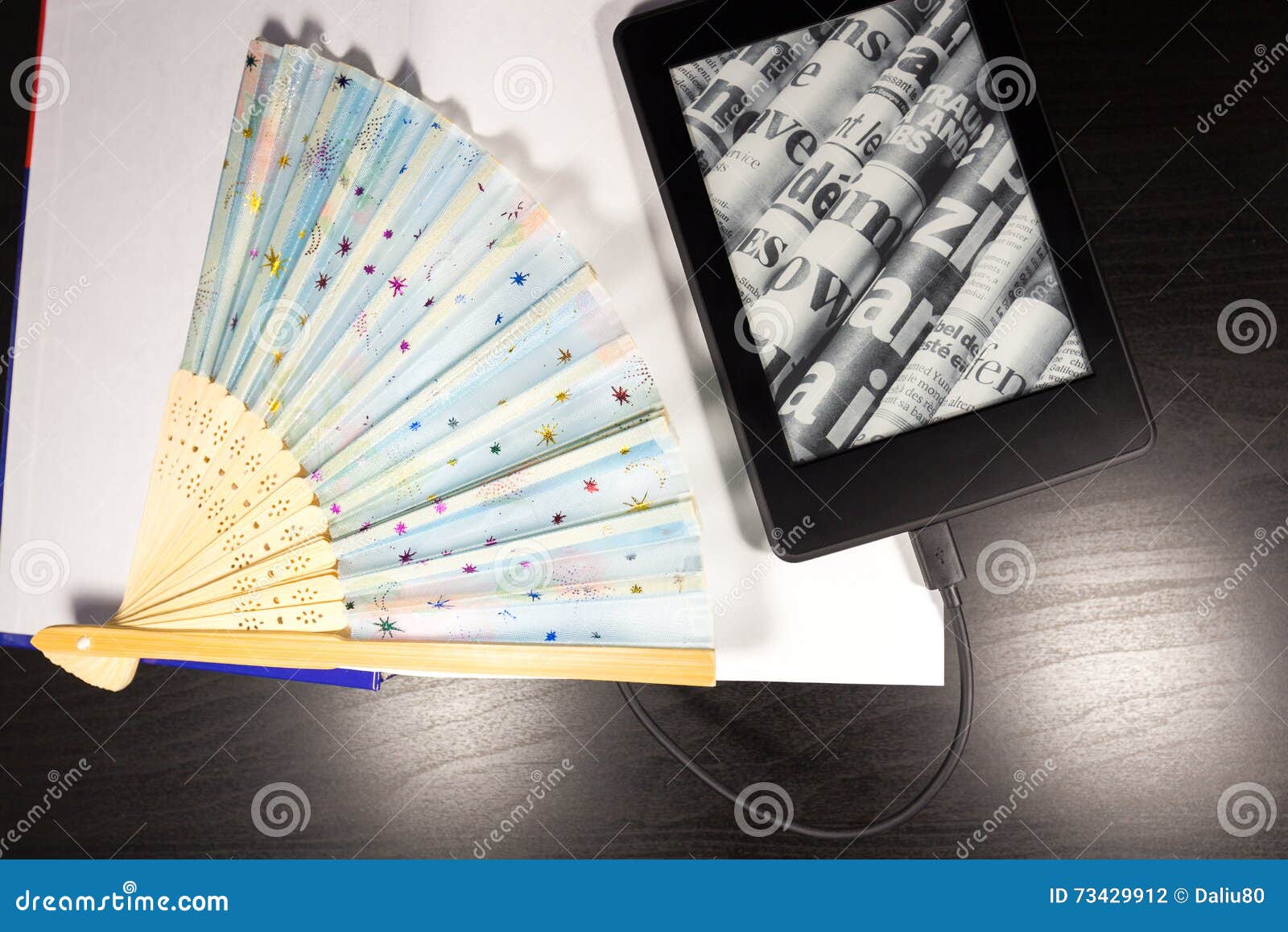 Electronic Device for Reading Books (ereader, Ebook), Concept of ...