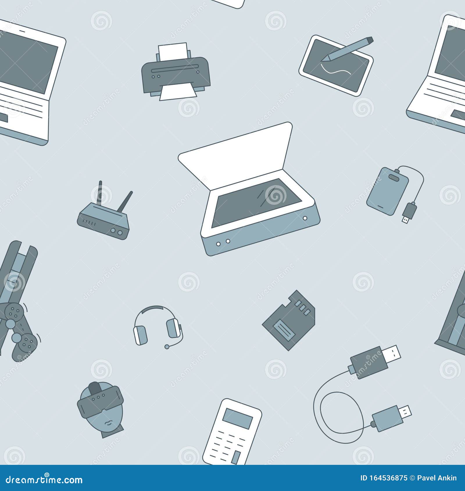 Electronic Devices Background 06 Stock Vector - Illustration of drive ...